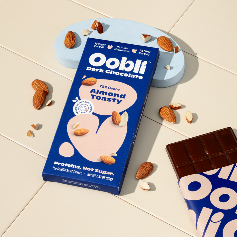 Dark Chocolate Almond Toasty Bars – Oobli