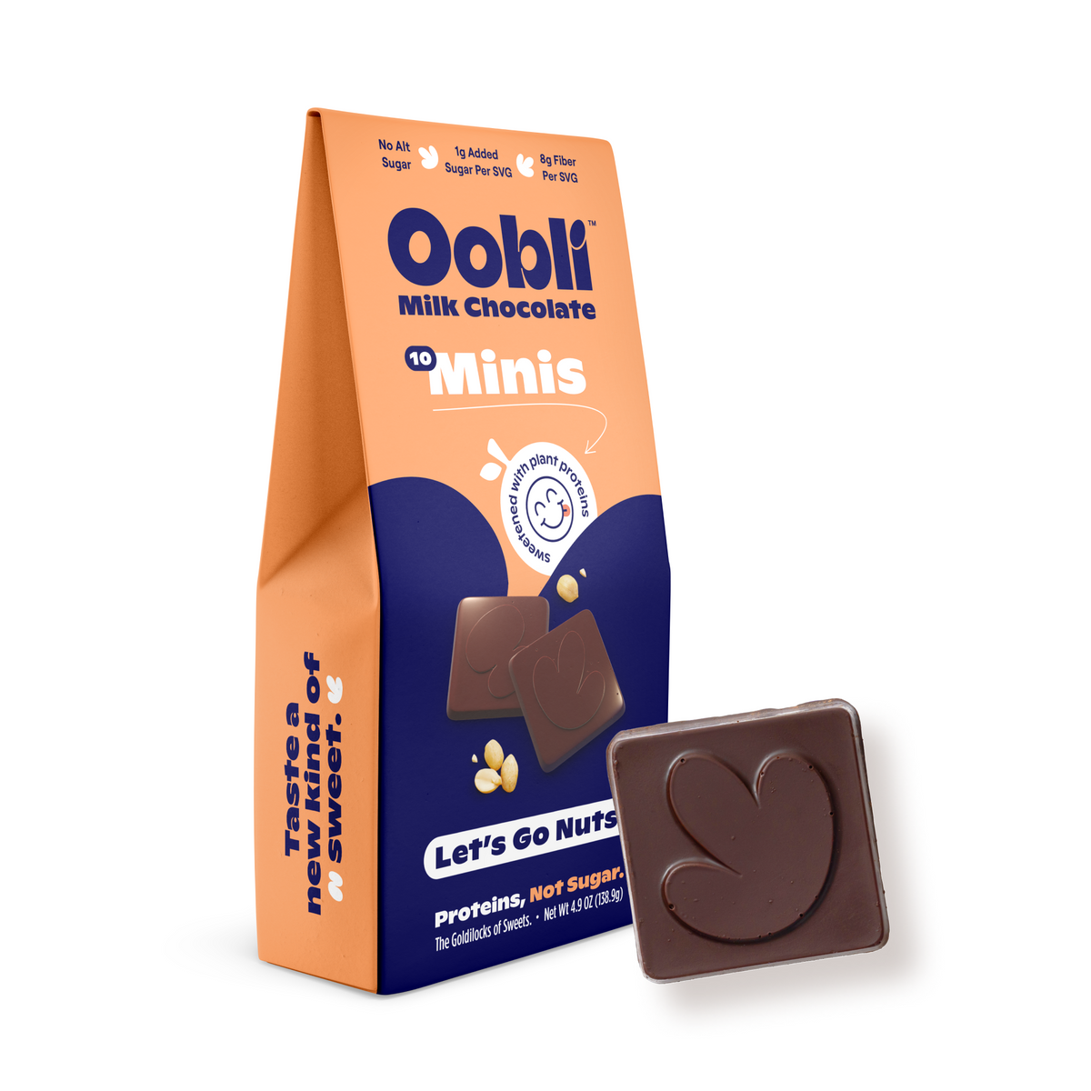 Milk Chocolate Let's Go Nuts Minis - Oobli